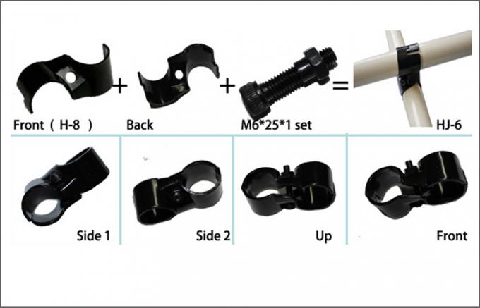 Flexible Lean Metal Pipe Connectors Chrome Plated SPCC Steel Pipe Joints