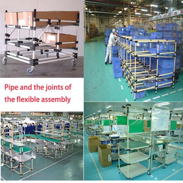 Light Duty Pipe Clamp Workbench With 1.2 Mm Thickness Beige PE Coated Pipe