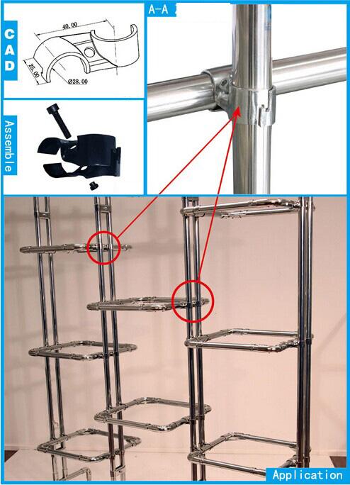 Flexible Assembly Line Metal Tube Joints Cross Connecting Pipe Joint System