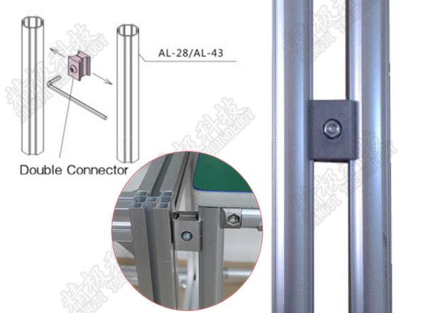 Double Pipe Flat Parallel Connection Aluminum Tubing Joints For ...