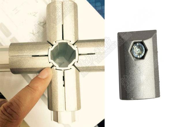 Outer Metal Tube Connectors Aluminum Tubing Joints Hexagon Aluminium ...