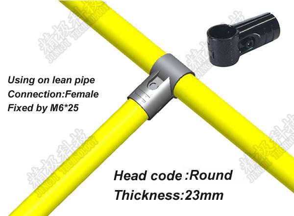 Adjustable Metal Joint for Pipe Rack , Thickness 23mm T-Type Black ...