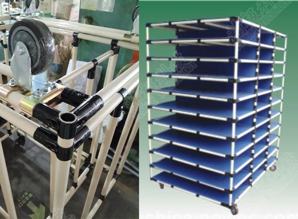 CRS Pipe Rack Fittings 23mm L Type Black Coated Metal Pipe Fittings HJ-2