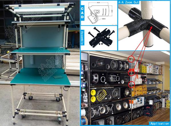 Rotational Lean Tube Steel Pipe Joints For Pipe Rack System Vertical ...