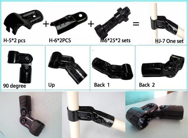 180 Degree Rotation Lean Steel Pipe Joints Fixed Line Bar Flexible Pipe ...