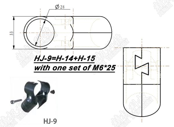 45 Degree Angled Pipe Connector Flexible Pipe Joint For Diy Pipe Rack HJ-9