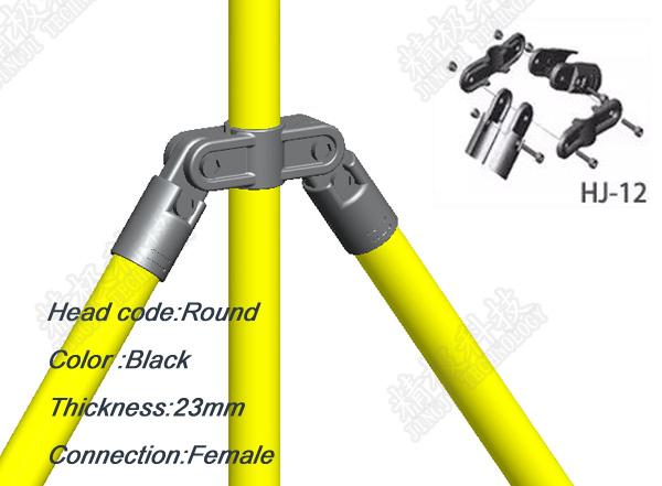 Durable Black Metal Pipe Joints 360 Degree Rotating Angle Pipe ...