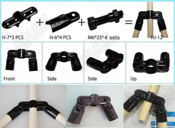 Durable Black Metal Pipe Joints 360 Degree Rotating Angle Pipe ...