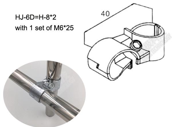 2 Pipe Mounting Bracket Chroming Joint Tube Metal Clamp For ESD Trolley ...