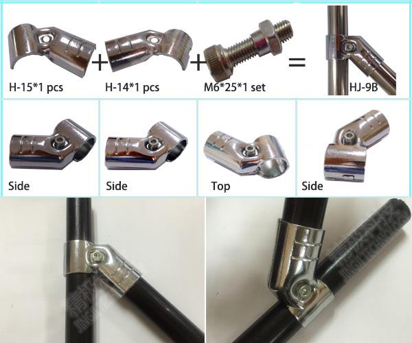Creform Joints For Pipe Fittings Fixed Chromed Metal Joints Silvery HJ-9D