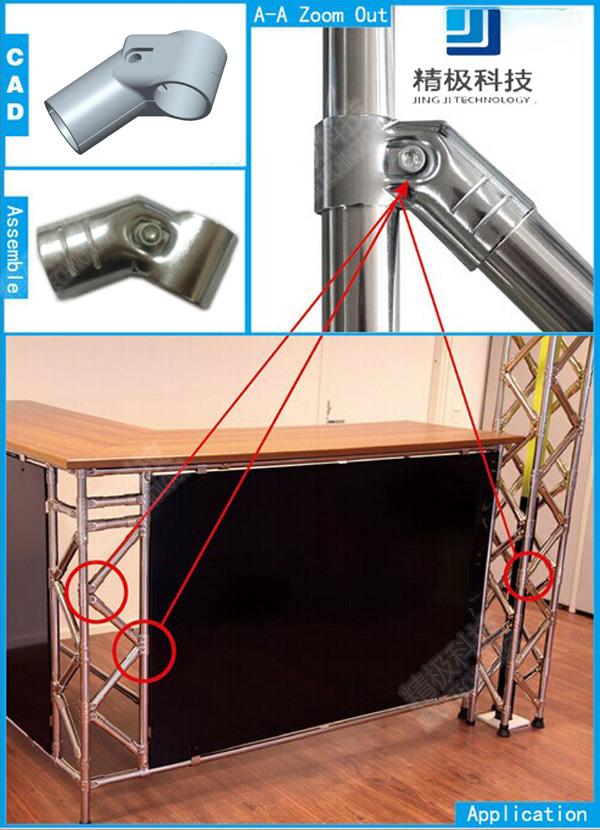 Creform Joints For Pipe Fittings Fixed Chromed Metal Joints Silvery HJ-9D
