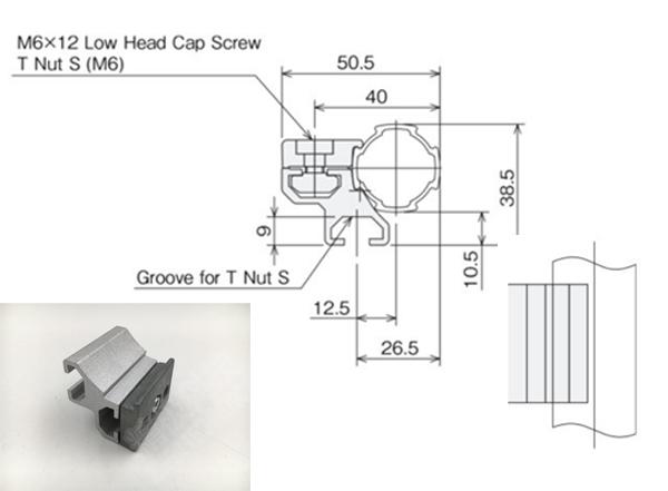 Drawer Connector Pipe Fixator Aluminum Tubing Joints For Workbench AL-16