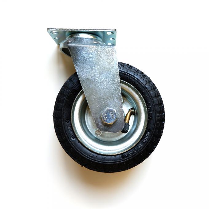 ESD Swivel Caster Wheels Without Brake 5'' 125x32mm Black Rubber